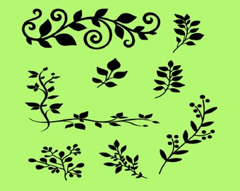 Vines Svg, Eps, Png, Dxf, Clipart for Cricut and Silhouette - Etsy