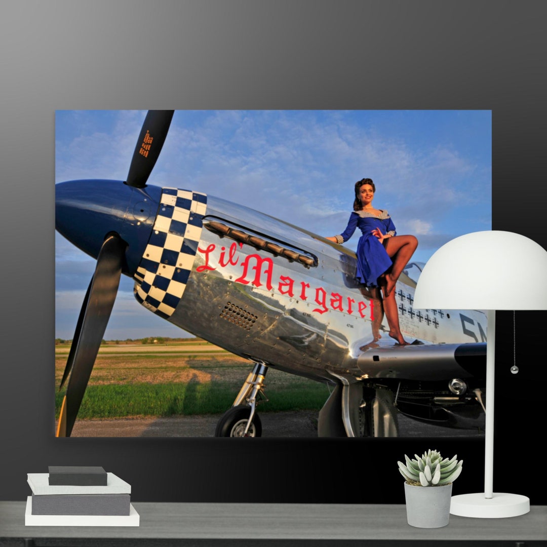 Lil' Margaret P-51 Mustang Pin up Print | Warbird Pinup Girls Aviation ...