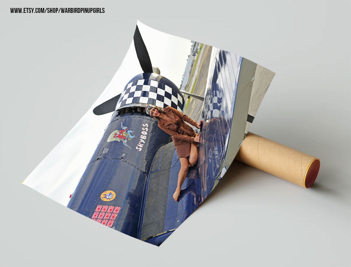 F4U Corsair Aviatrix Print Choose Your Print Size: WWII - Etsy