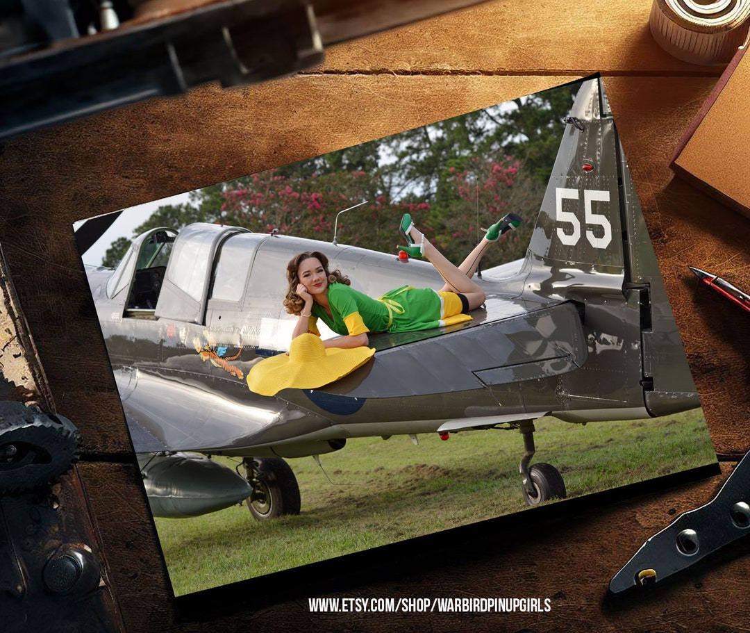 P-40 Warhawk Pinup Photo Poster | WWII Era Pinup Photographic Print ...