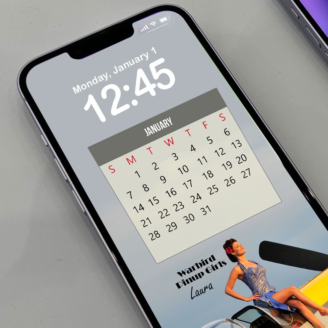 January 2024 Wallpaper Warbird Calendar Instant Digital Download P-51 ...