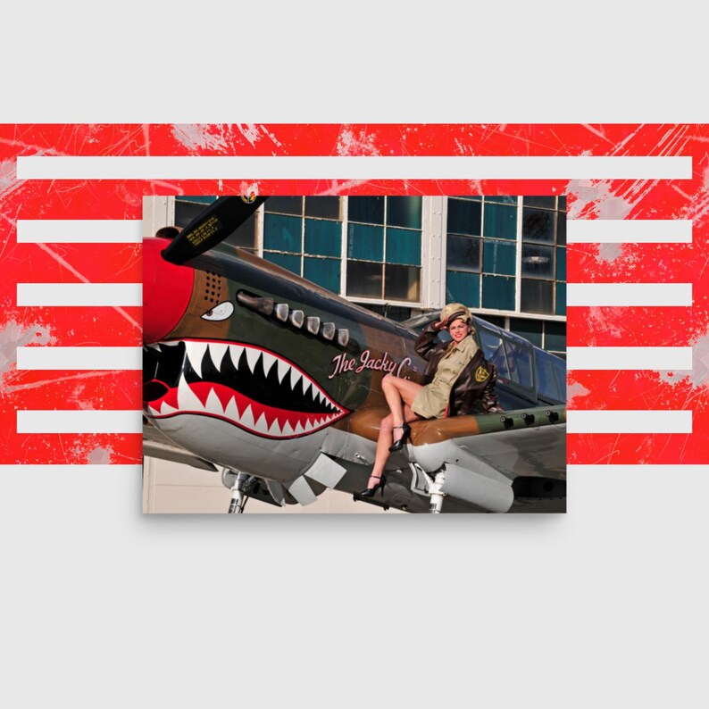 Warbird Pinup P-40 Poster P-40 Warhawk USO Military Pinup - Etsy