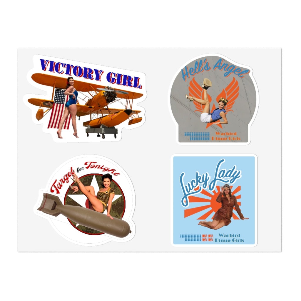 Warbird Pinup Girls Sticker Sheet Nose Art Designs for the | Etsy UK
