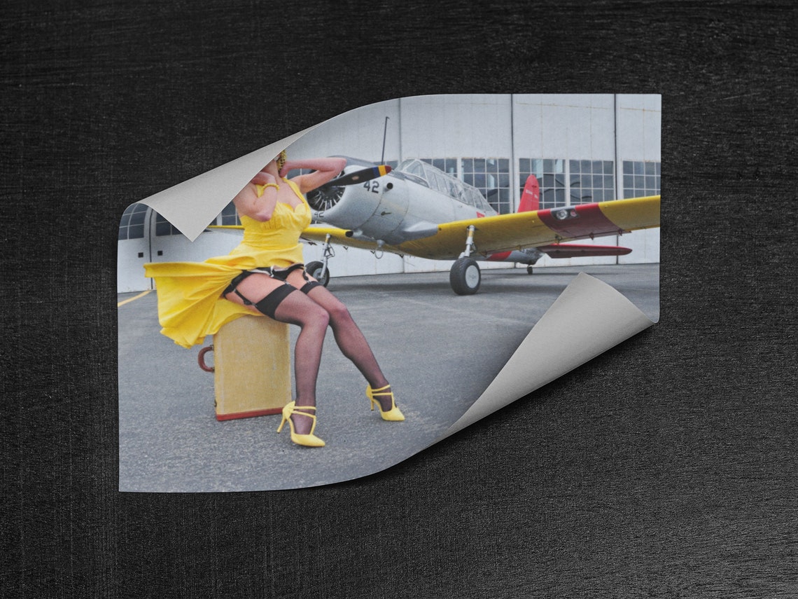 SNV-1 valiant Pinup Poster Yellow Dress Pin up - Etsy