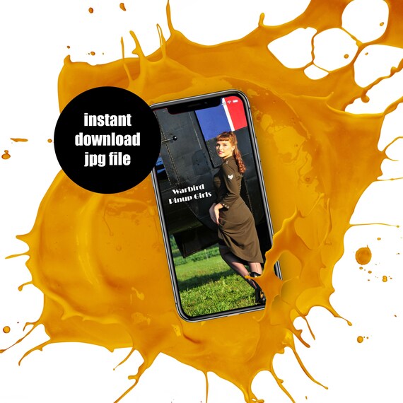 WWII Pinup Phone Wallpaper Iphone Wallpapers Lock Screen | Etsy