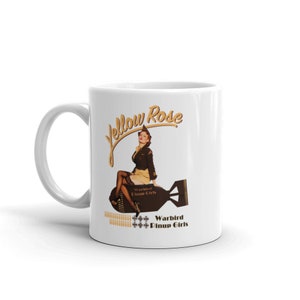 Yellow Rose Pin up Mug - 11 Ounce Pilot Gift Coffee Cup, Pilot ...