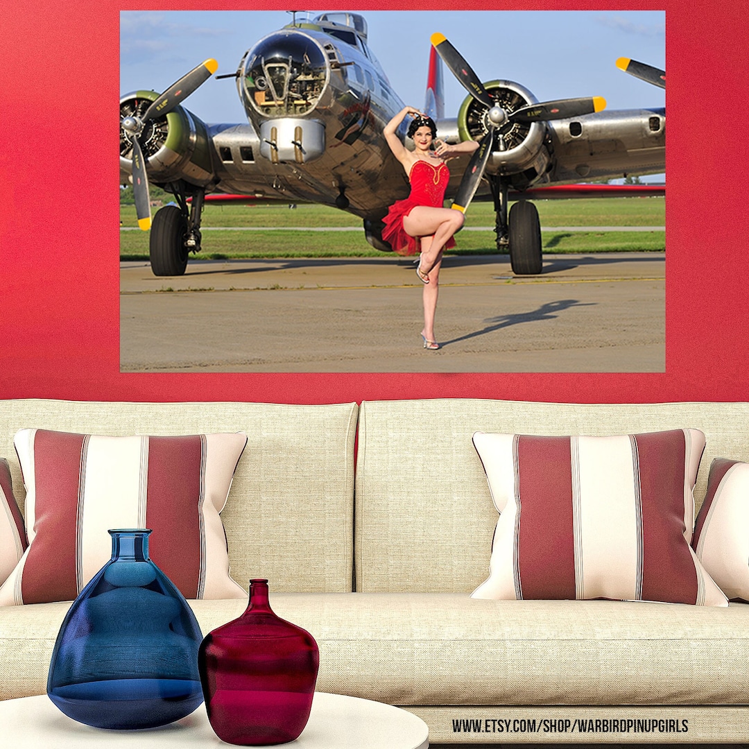 B-17 Pinup Photo Print | Flying Fortress Matt Paper Poster | Warbird ...