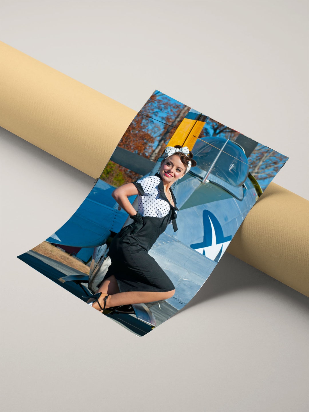 P-47 Pinup Photo Poster - WW2 Aviation Pinup Photo Print | Warbird Wall ...