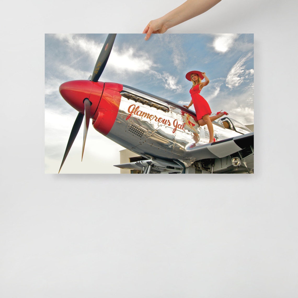 P-51 Mustang Aircraft Poster WWII Fighter Plane P-51 Mustang - Etsy