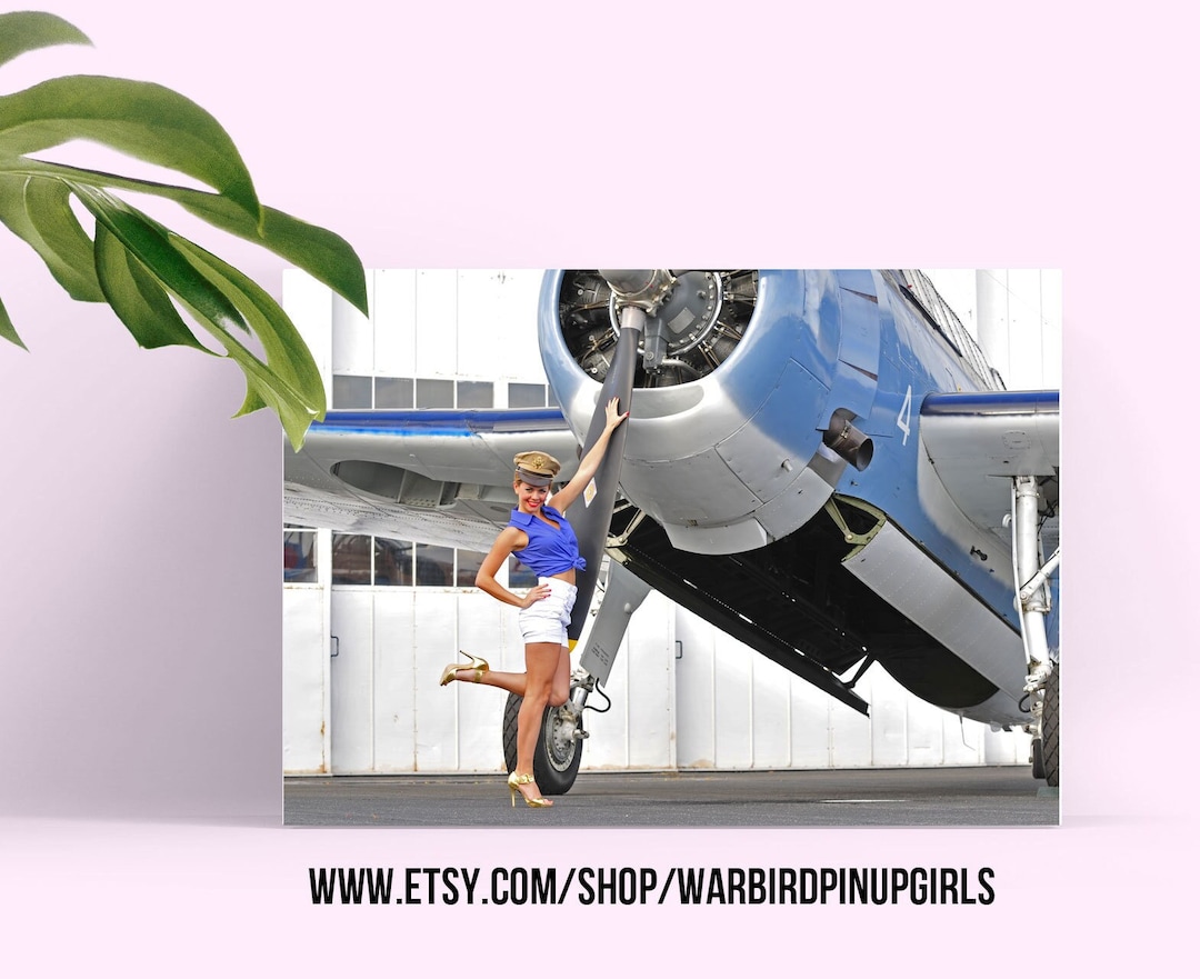 WWII Navy Bomber Poster | Warbird Pinup Girls TBM Avenger Photo Print ...