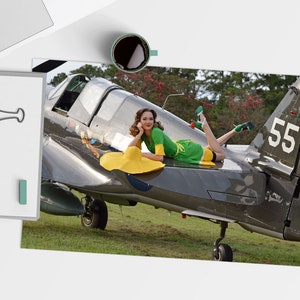 P-40 Warhawk Pinup Photo Poster | WWII Era Pinup Photographic Print ...