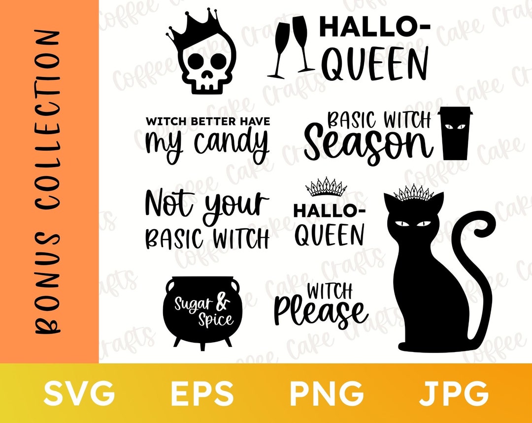 Halloqueen Svg,halloween Svg,fall Cricut Svg,autumn Vibes,halloween ...