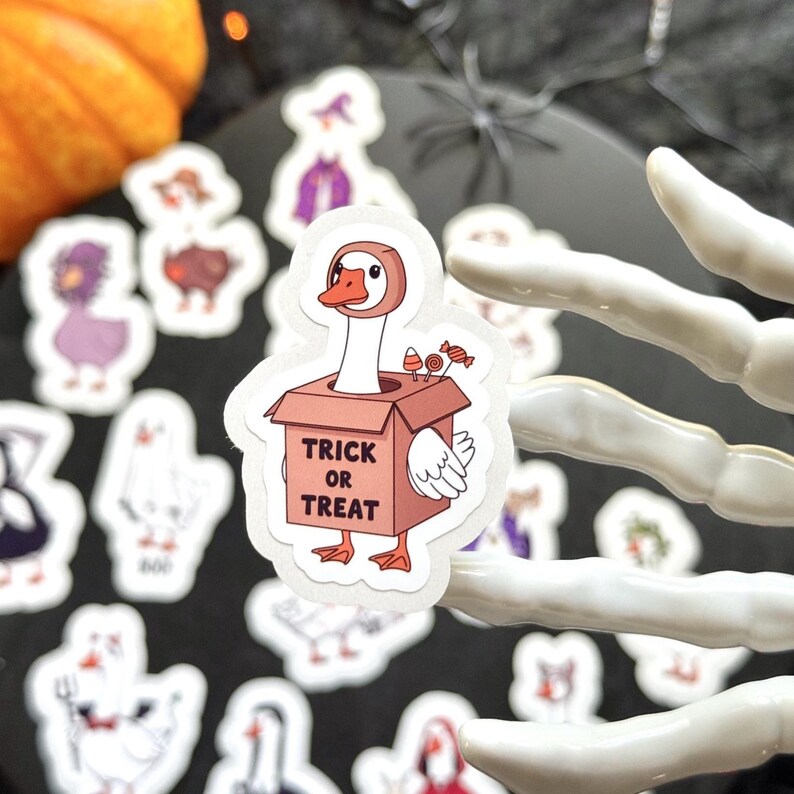 Silly Goose Halloween Sticker Pack: 15-30 Stickers, Spooky Costumes - Etsy