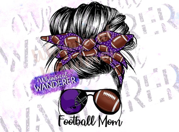 Football Mom Sublimation Football Mom PNG Purple Football - Etsy