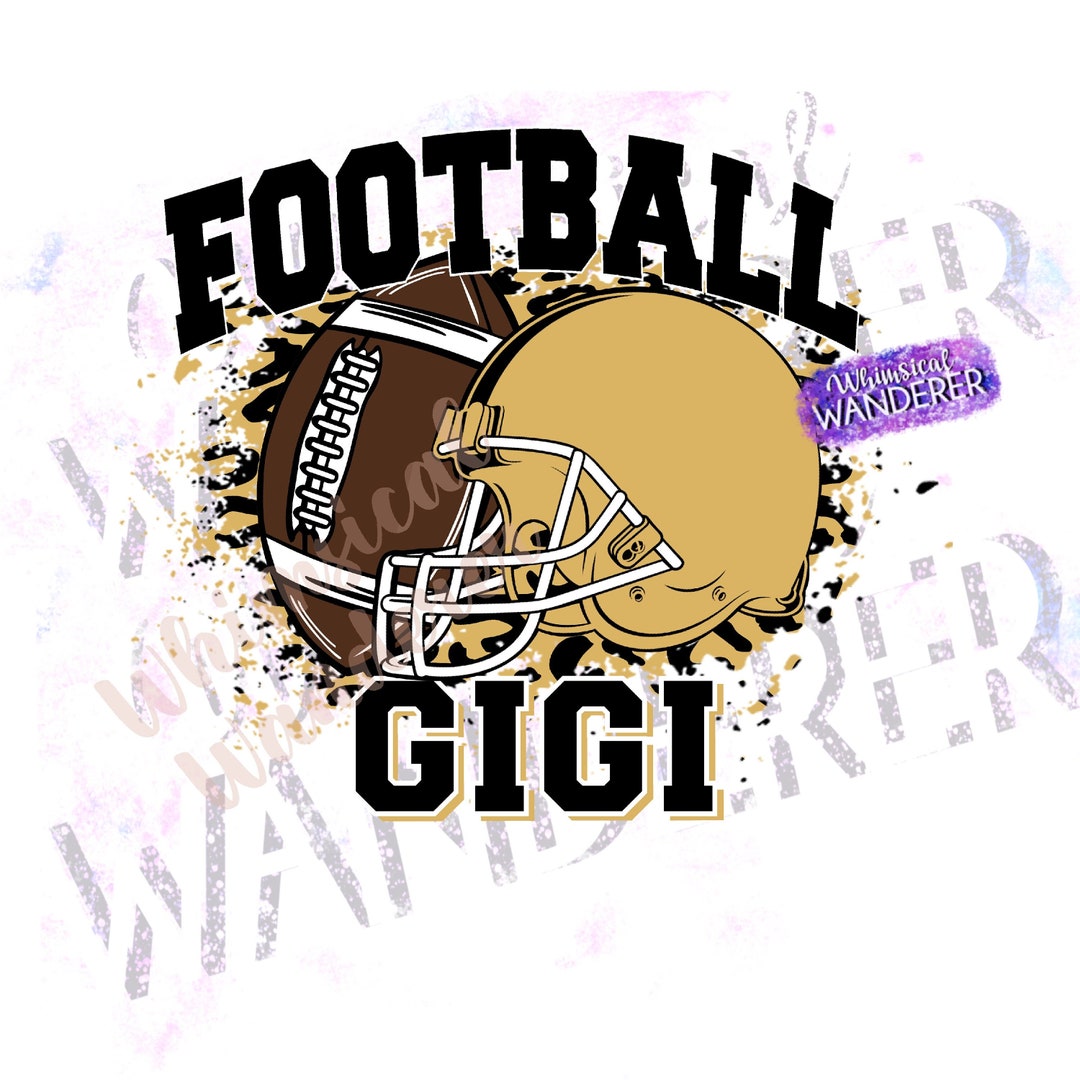 High School Football Gigi Design | Gold Football PNG | Football Grandma ...