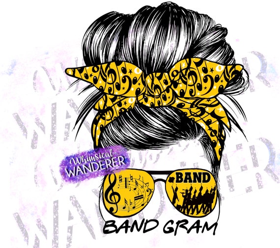 Band Gram Sublimation Band Messy Bun Band Sublimation | Etsy