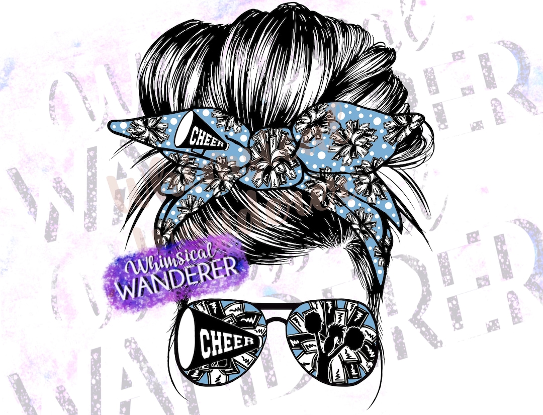 Cheer Life Messy Bun PNG | Cheer Messy Bun Sublimation | Cheer PNG ...
