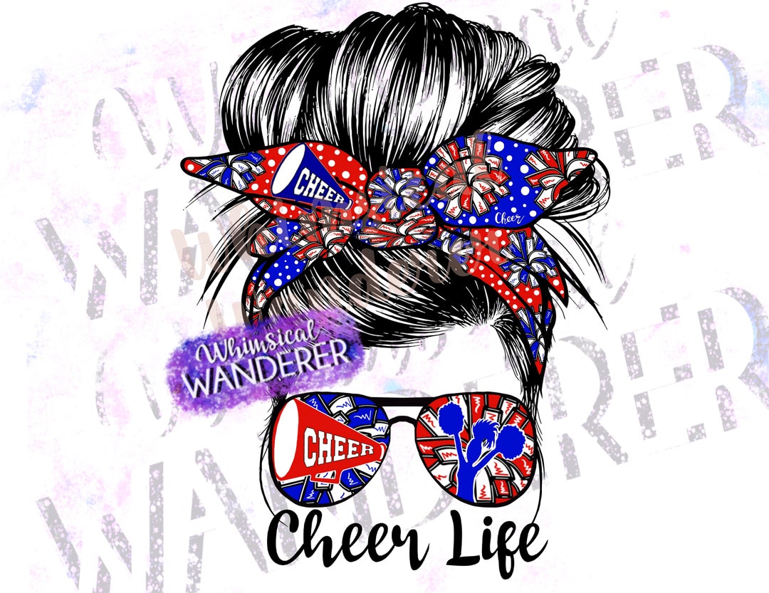 Cheer Life Messy Bun PNG | Cheer Messy Bun Sublimation | Cheer PNG ...