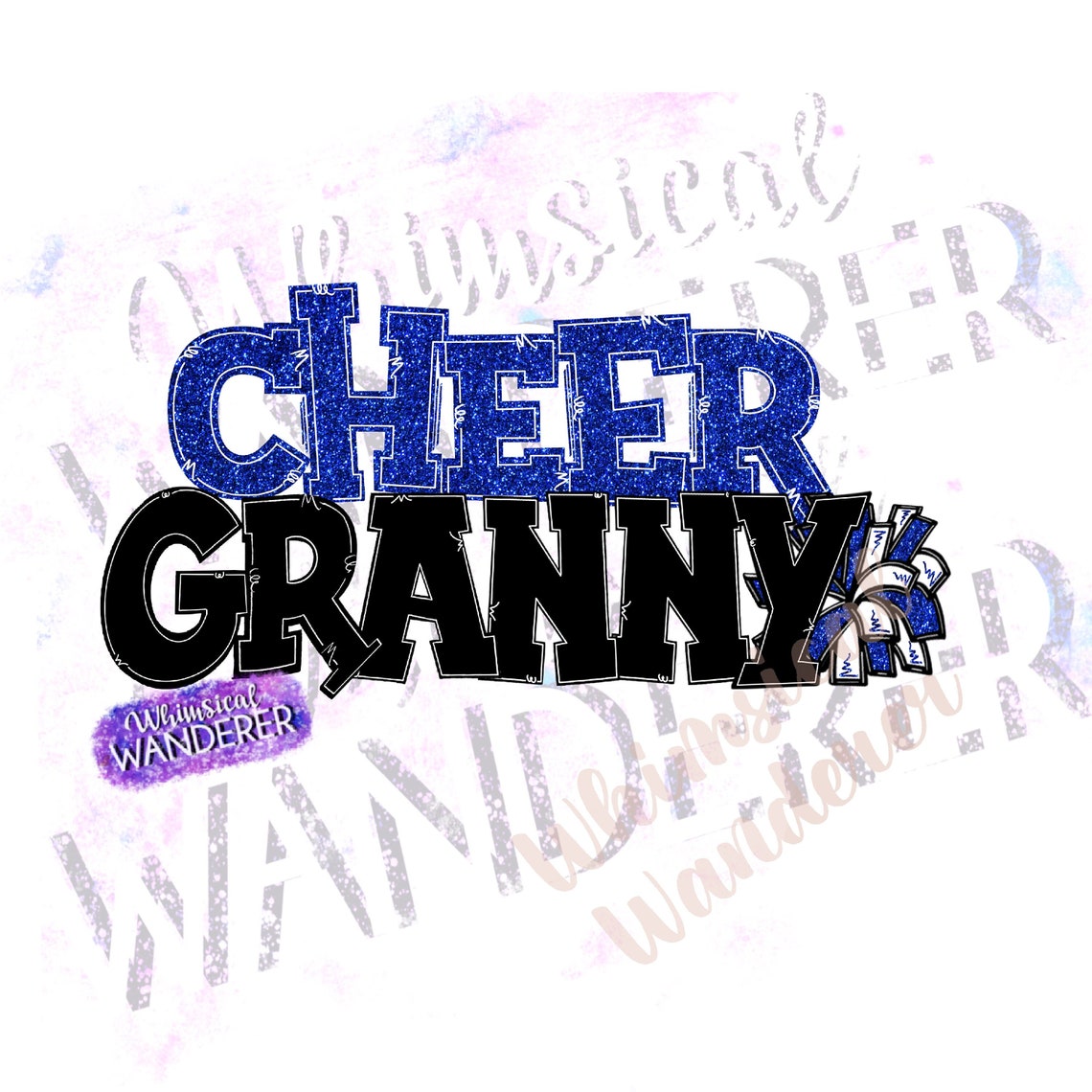 High School Cheer Granny Design | Blue Cheer PNG | Granny Cheer ...