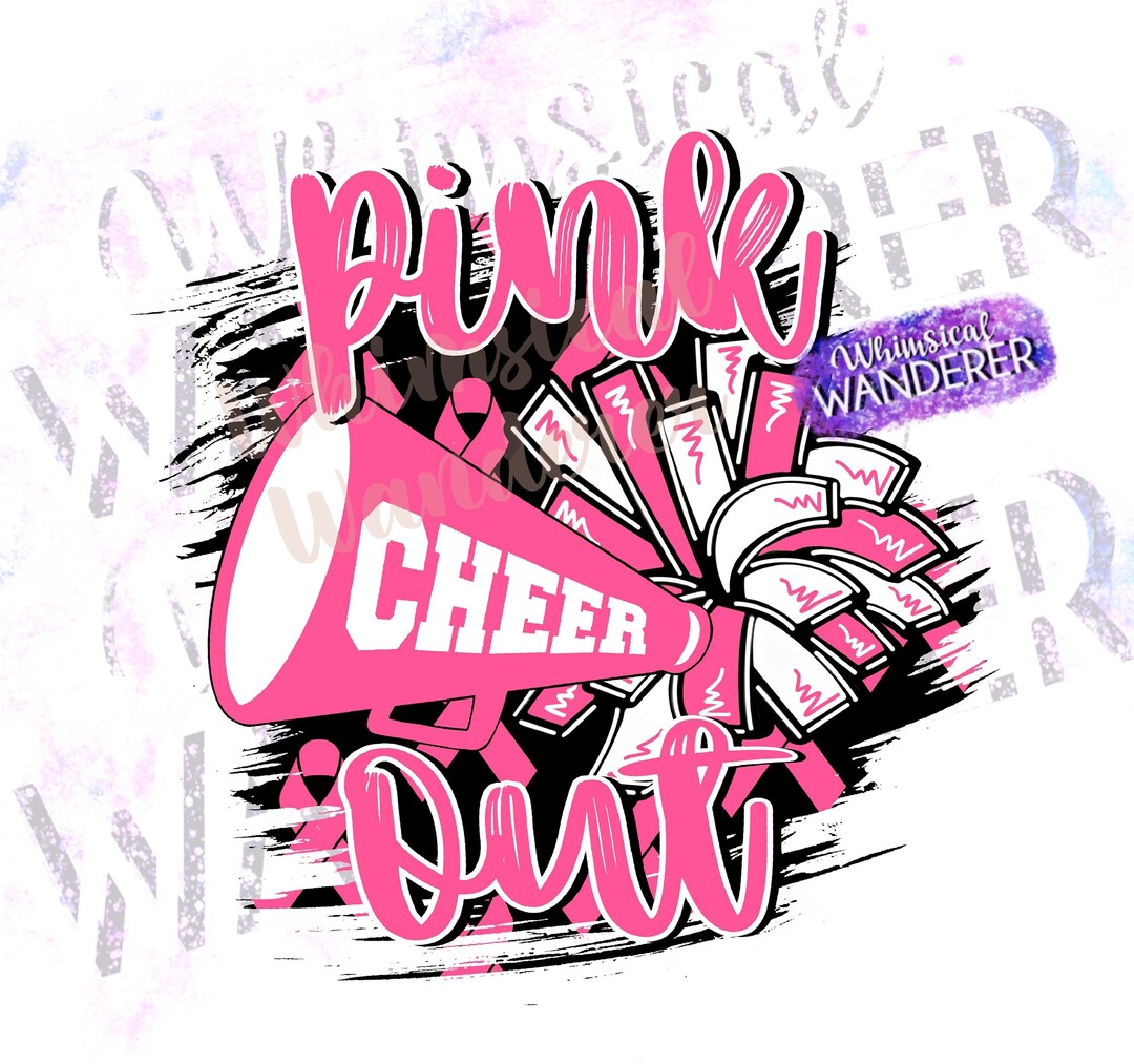 Pink Out Design | in October We Wear Pink Shirt Design | Pink Out Cheer ...