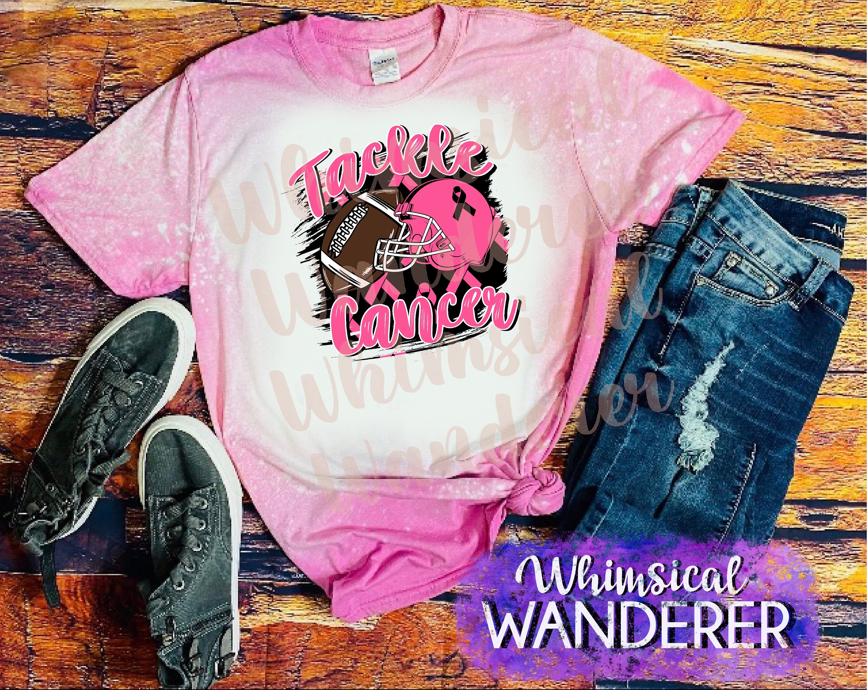 Tackle Cancer Shirt Design | Pink Out Design | Football Sublimation ...