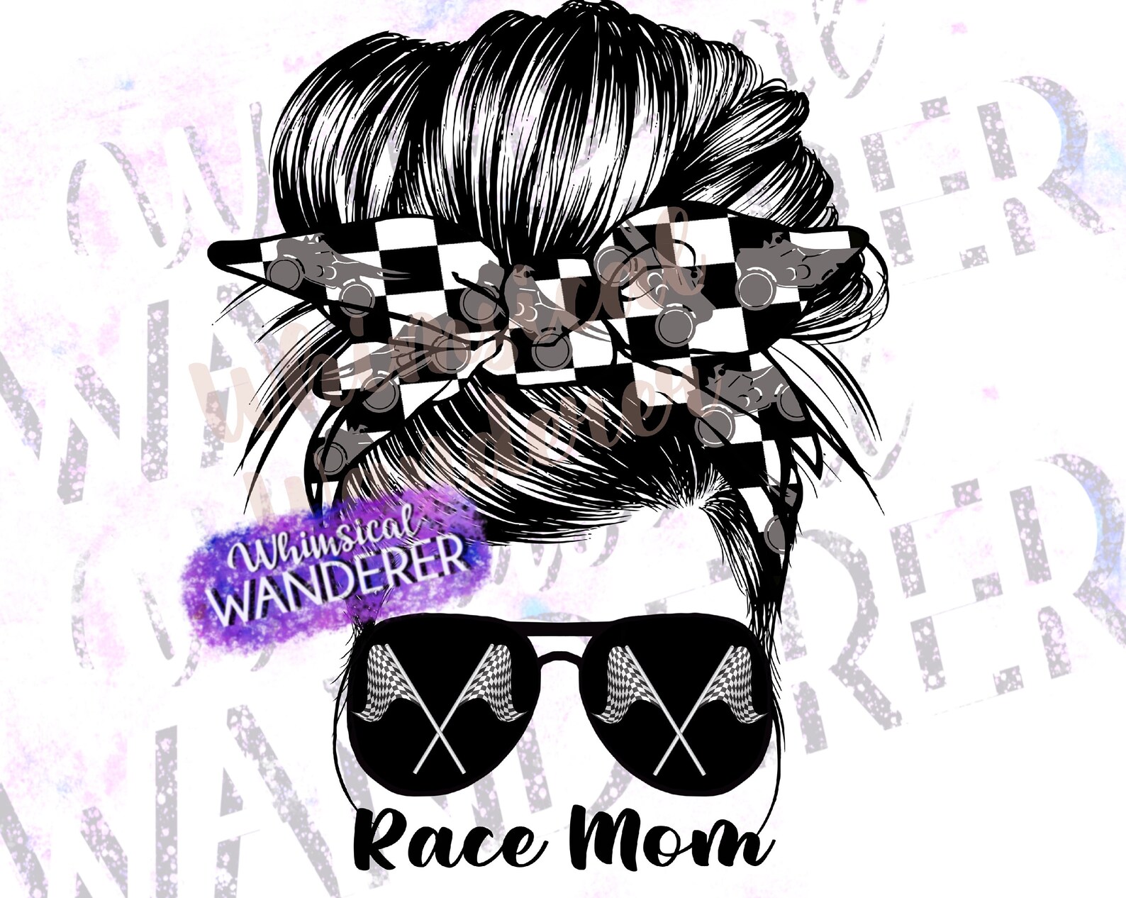 Race Mom Sublimation | Messy Bun Race Mom Design | Race Sublimation ...