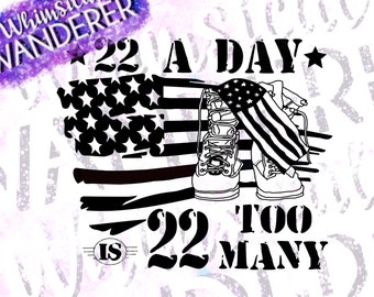 Not All Wounds Are Visible 22 A Day End Veteran Suicide Car - Etsy