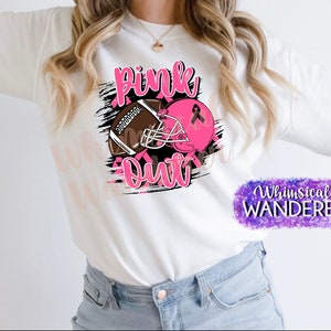 Pink Out Football Design | in October We Wear Pink Shirt Design ...