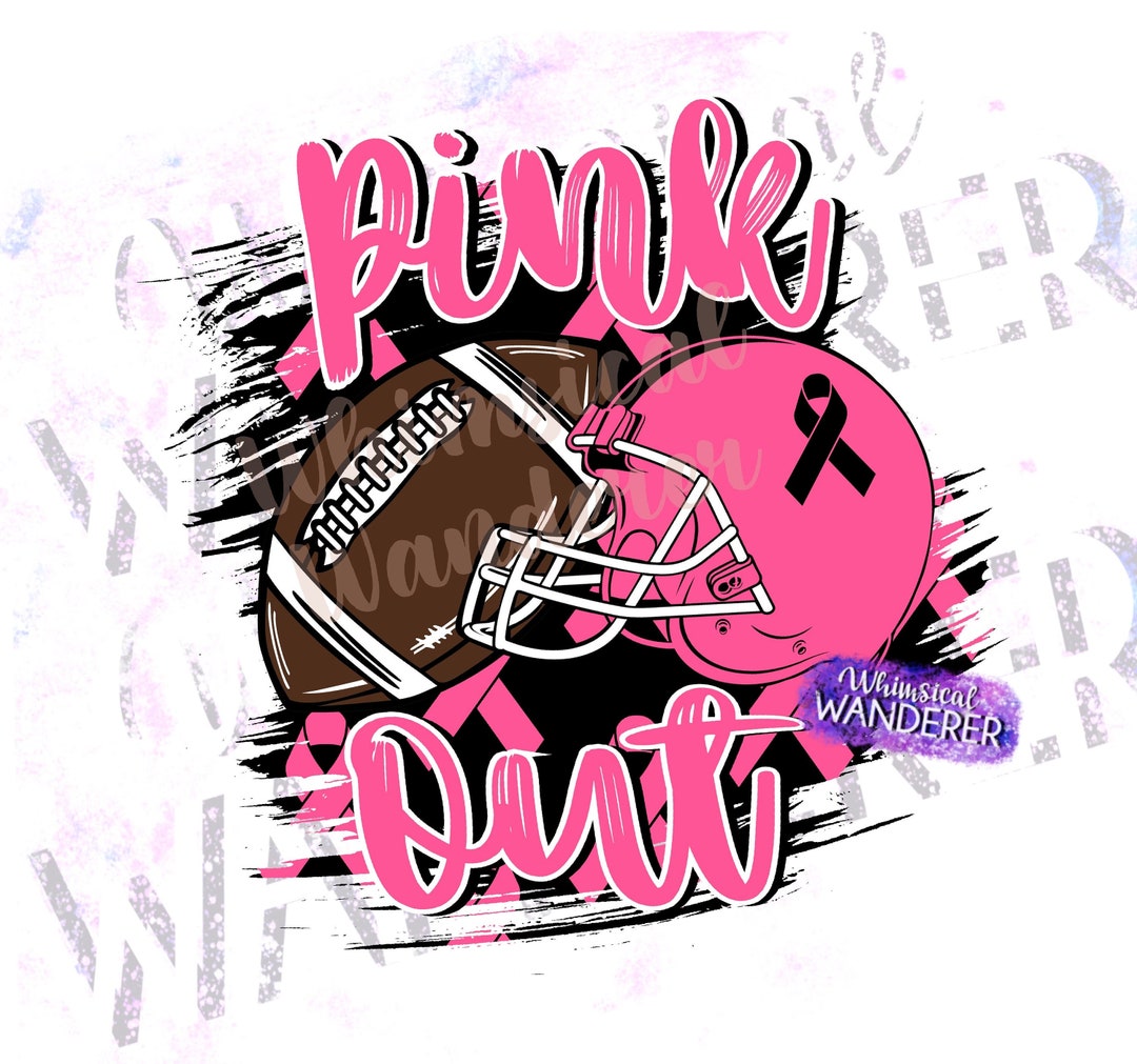 Pink Out Football Design | in October We Wear Pink Shirt Design ...