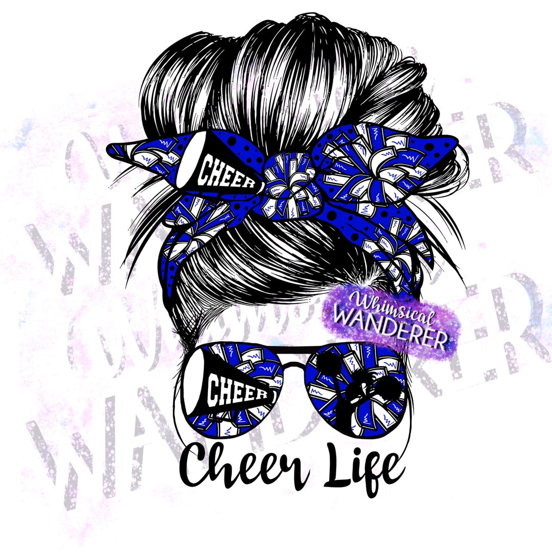 Cheer Life Messy Bun PNG | Cheer Messy Bun Sublimation | Cheer PNG ...