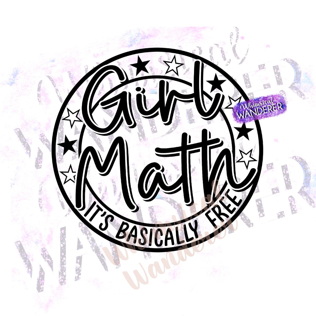 Girl Math Design | Girl Math Sublimation Design | Girl Math PNG | Cute ...