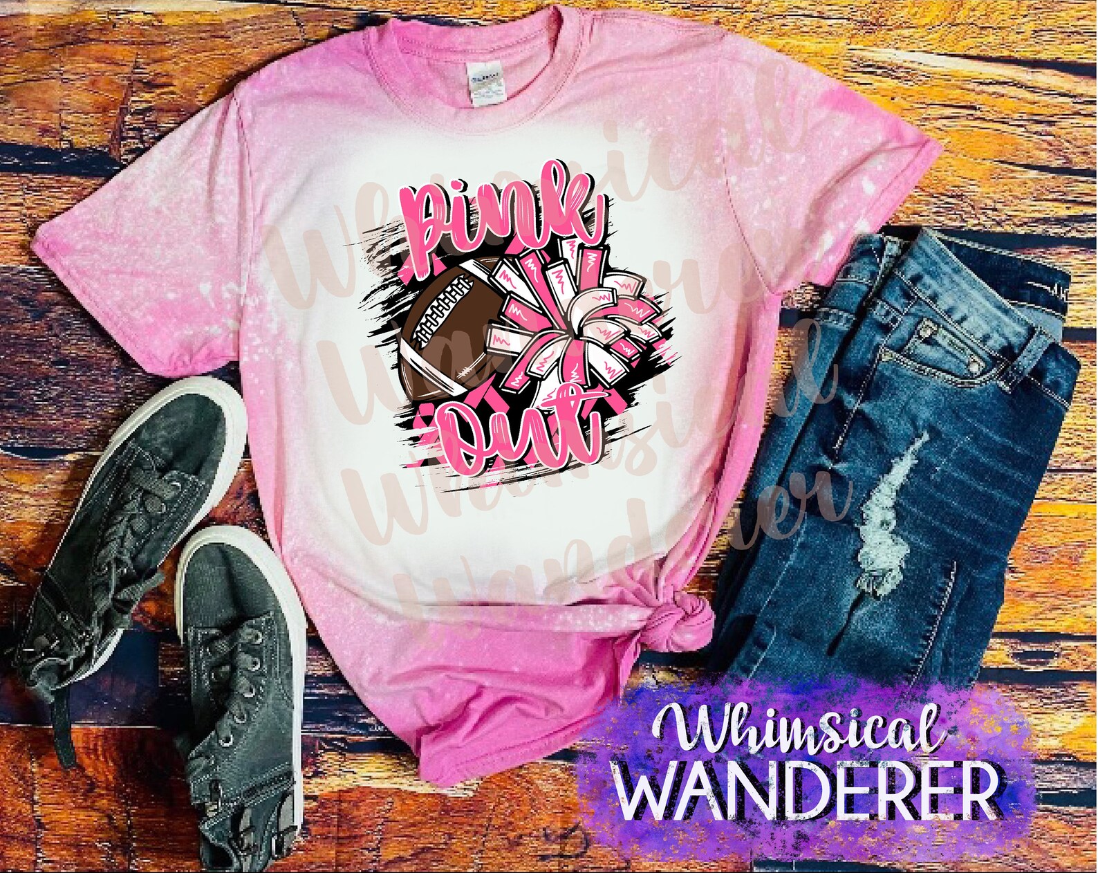 Pink Out Shirt Design | in October We Wear Pink Design | Cheer Football ...