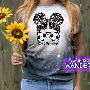 Soccer Girl Bun | Soccer Sublimation | Soccer Design | Soccer Messy Bun ...