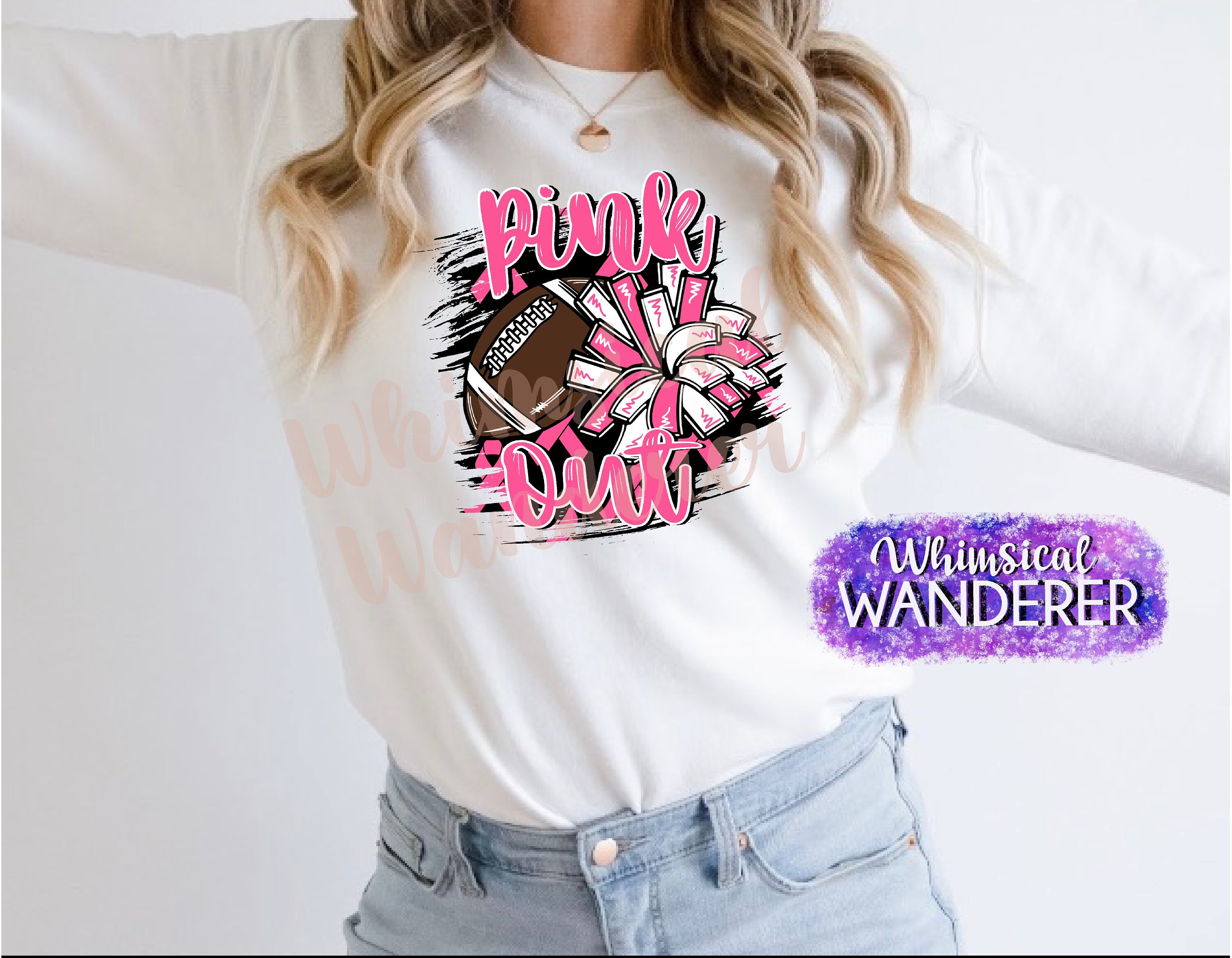 Pink Out Shirt Design | in October We Wear Pink Design | Cheer Football ...