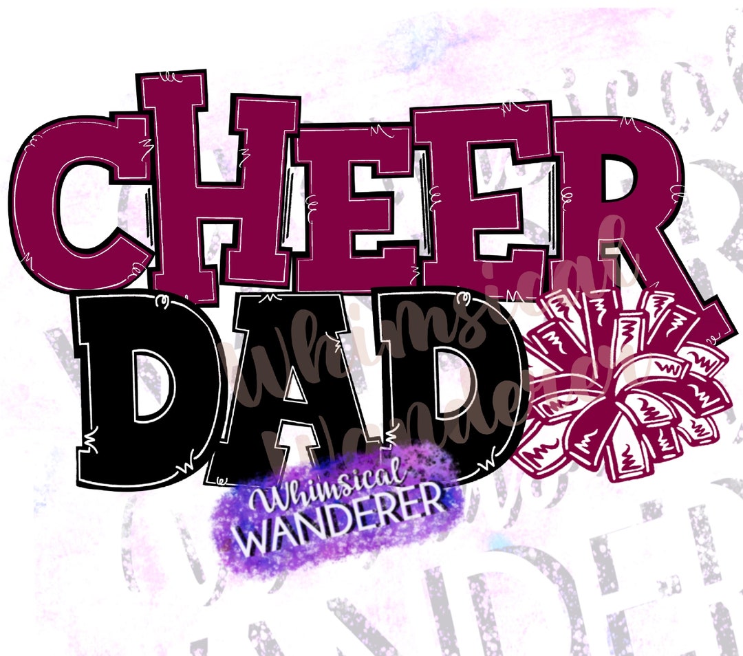Cheer Dad Sublimation | Blue Cheer Dad Design | Dad Cheer PNG | Cheer ...