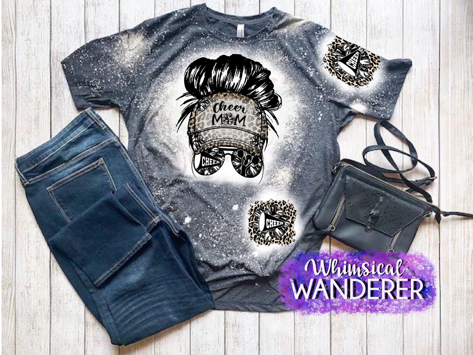 Cheer Mom Bundle Cheer Messy Bun & Patch Set Bun Cheer Mom - Etsy