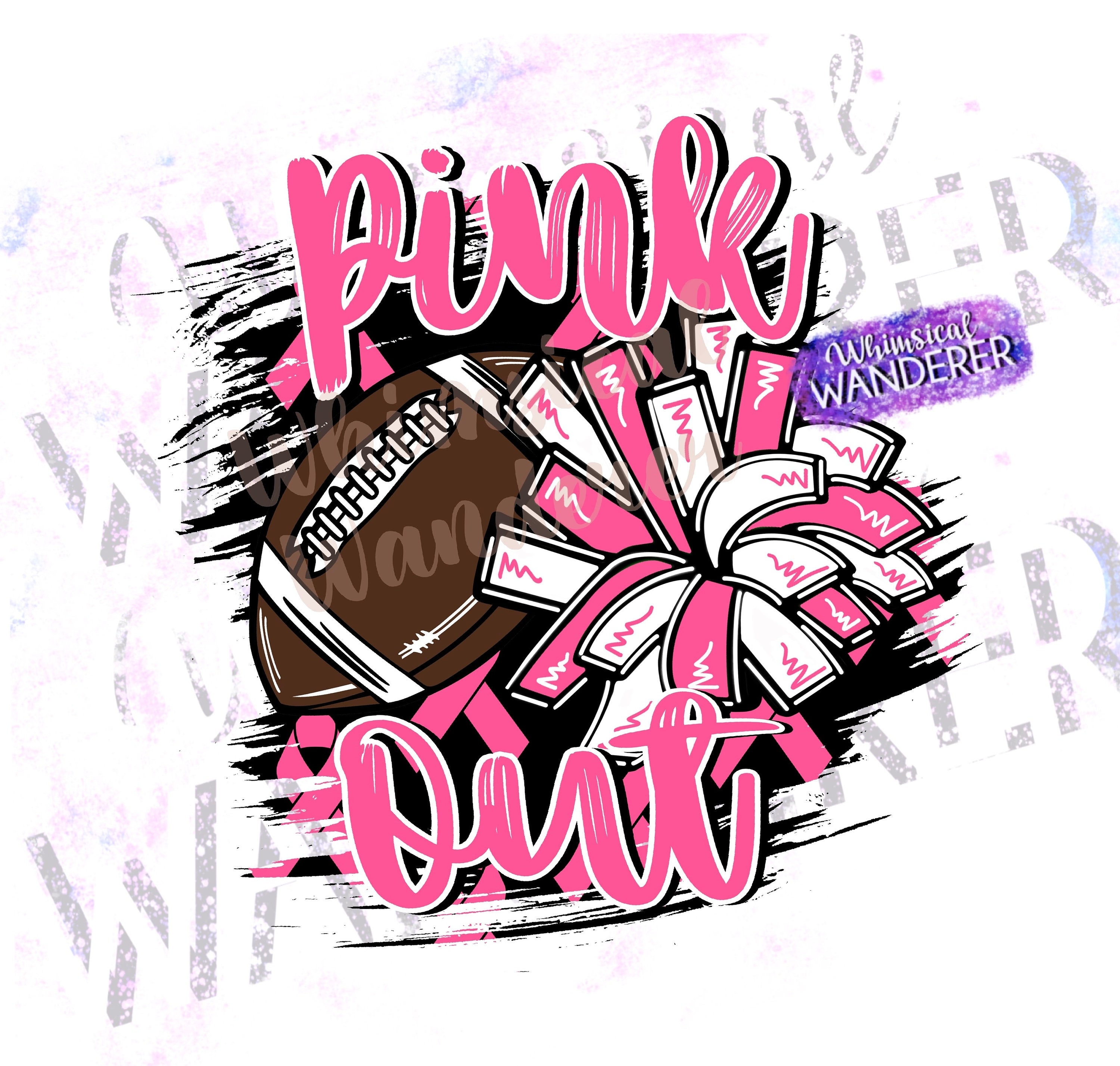 Pink Out Shirt Design | in October We Wear Pink Design | Cheer Football ...