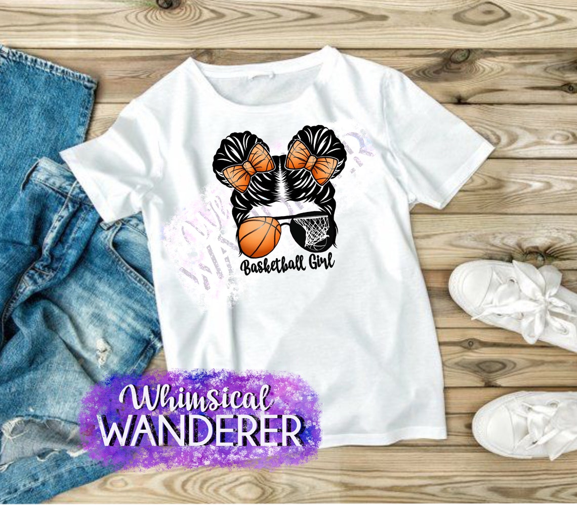 Basketball Girl Bun | Basketball Sublimation | Basketball Design ...