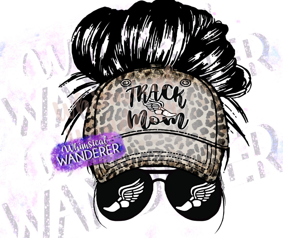 Track Mom Messy Bun Sublimation | Track Sublimation | Track Design ...