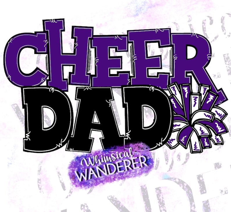 Cheer Dad Sublimation | Purple Cheer Dad Design | Dad Cheer PNG | Cheer ...