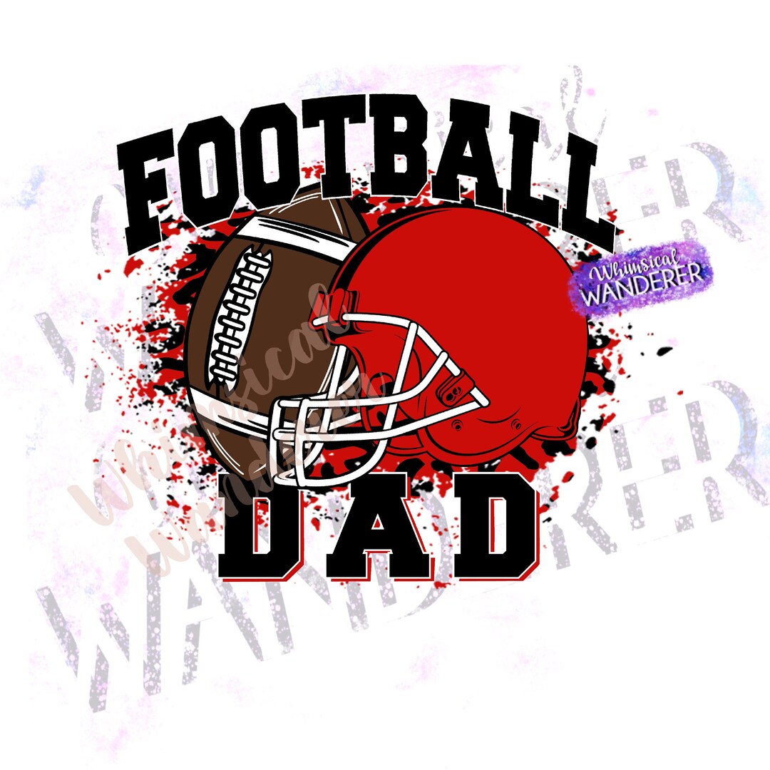 High School Football Dad Design | Dad Football PNG | Red Football ...