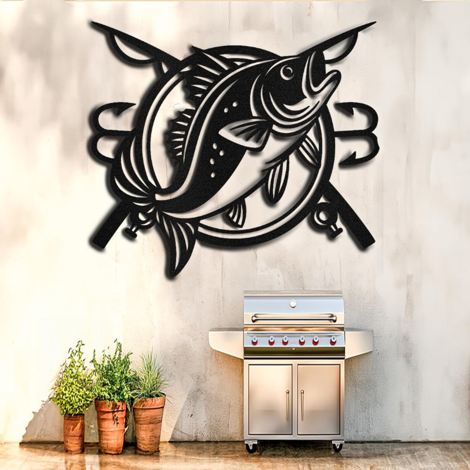 Marlin Metal Wall Art, Marlin Wall Hanging, Marlin Fish Metal Sign ...