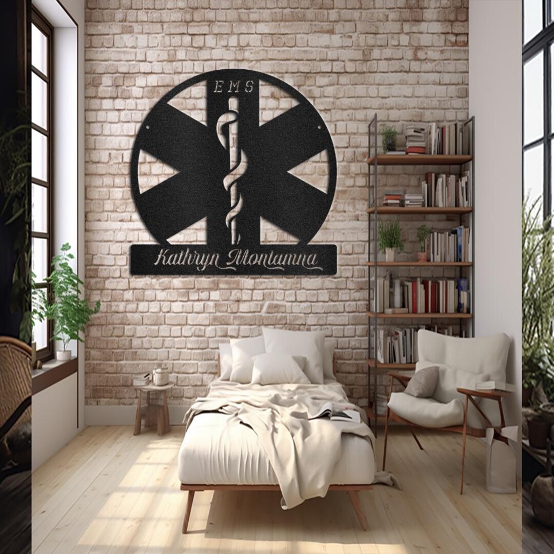Personalized EMS Metal Sign: First Responder Wall Art - Etsy