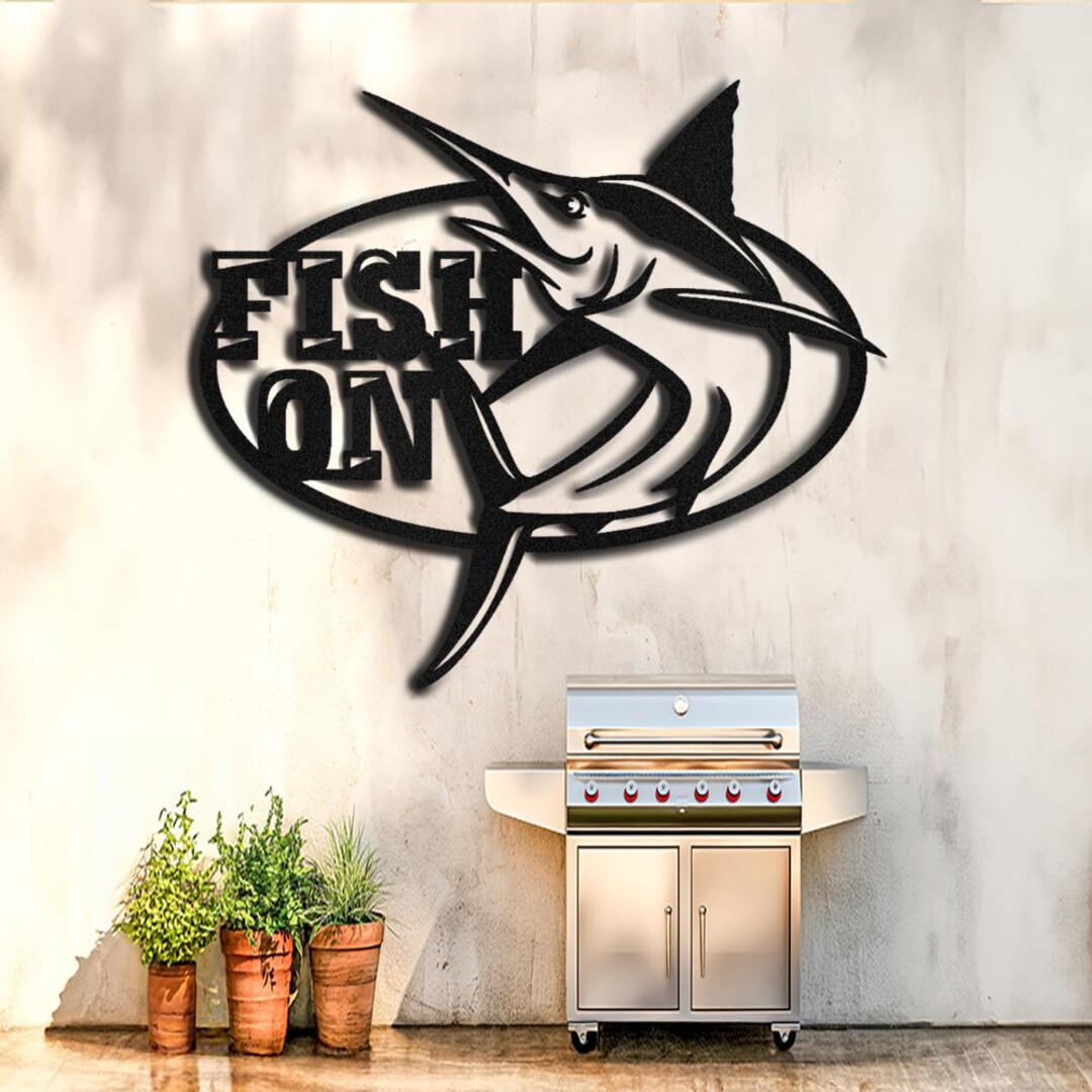 Marlin Decorative Metal Wall Art, Marlin Metal Art, Marlin Wall Hanging ...