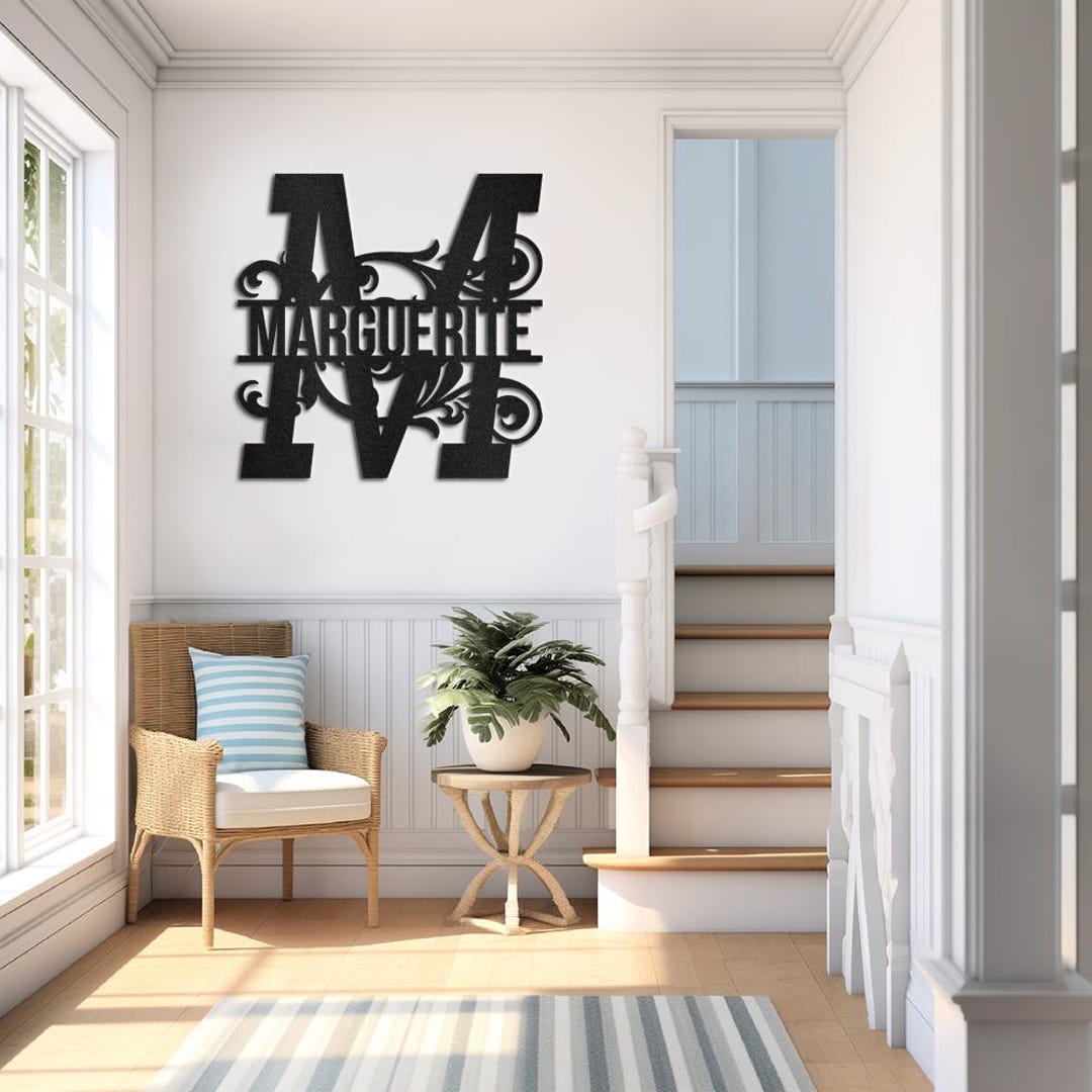 Customizable- Metal Monogram Sign, Custom Metal Sign, Metal Name Sign ...