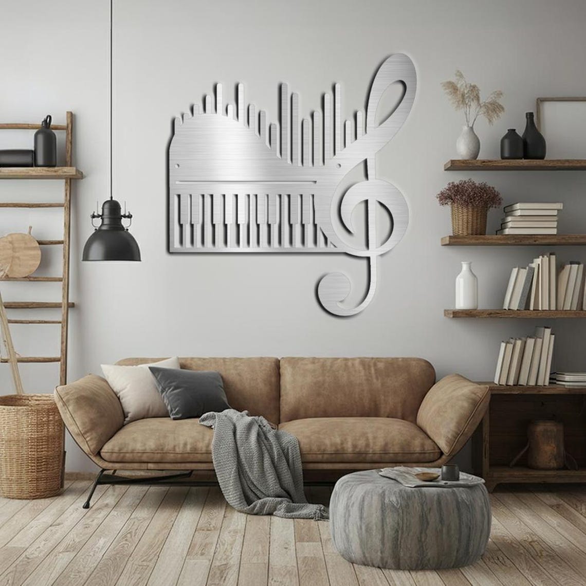 Piano With G-clef Decorative Metal Wall Sign - Etsy