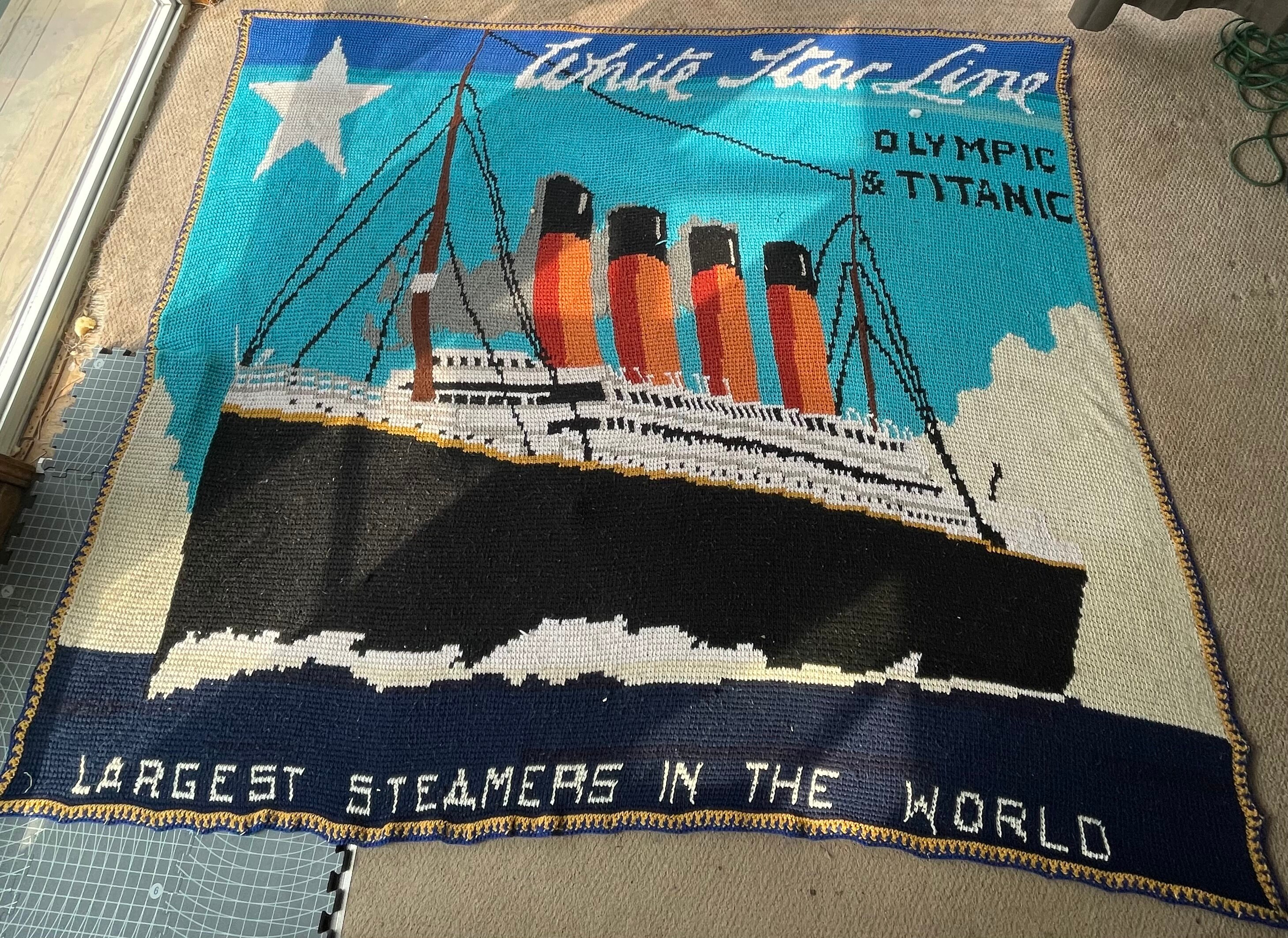 Olympic, White Star Line CHART PATTERN ONLY Tunisian/tapestry Crochet ...