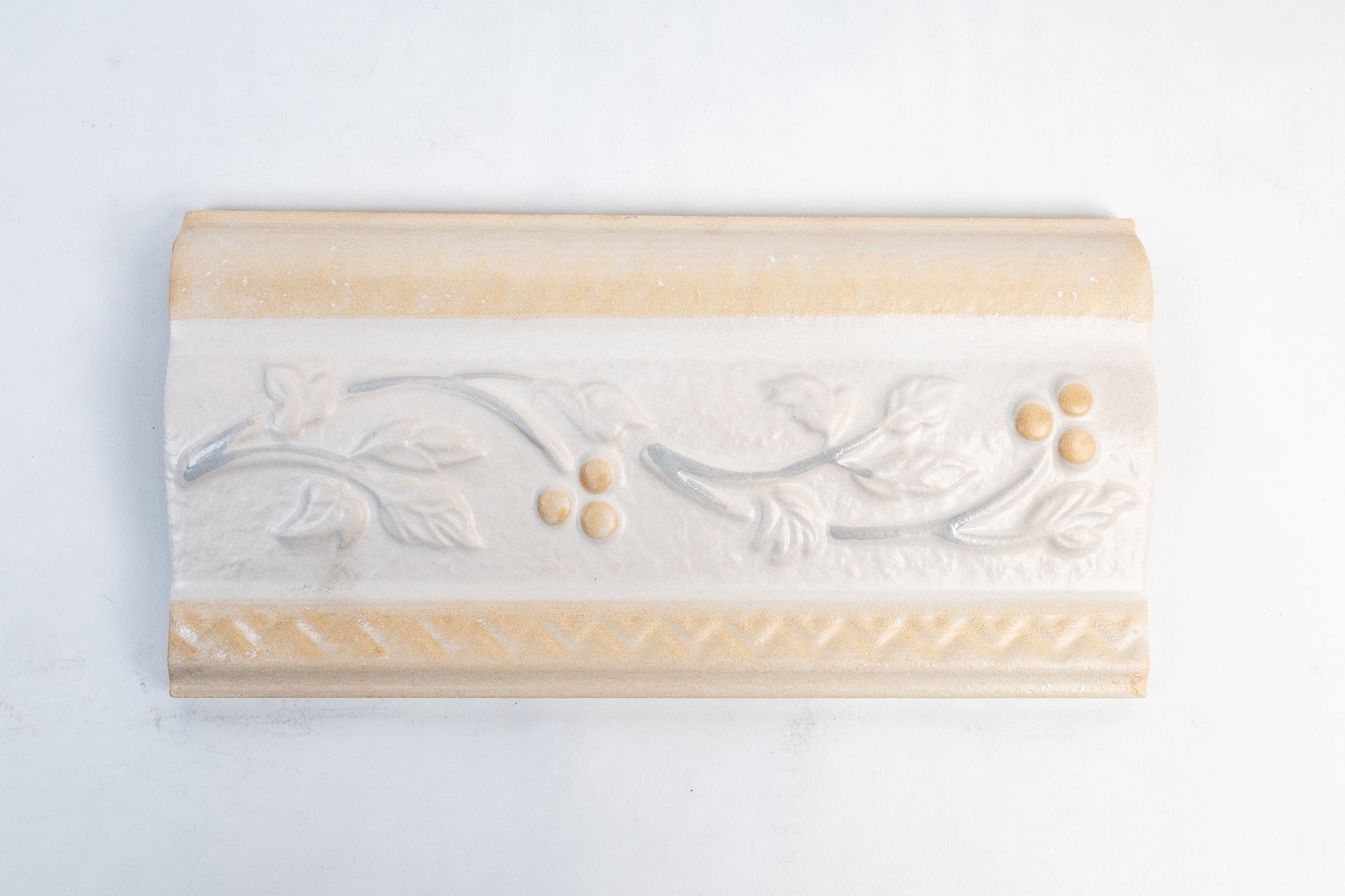 Floral Ceramic Tile Border Trim 10cm X 20cm vintage Made in - Etsy