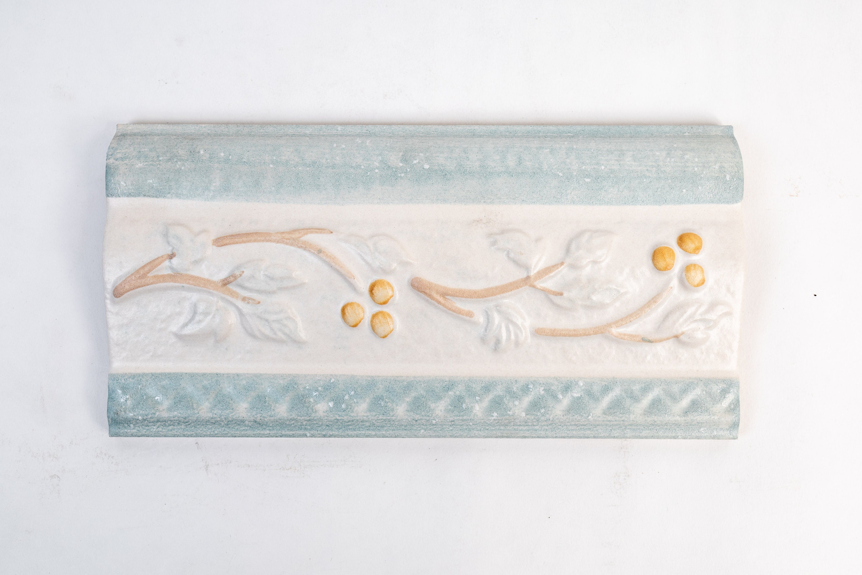 Floral Ceramic Tile Border Trim 10cm X 20cm vintage Made in - Etsy