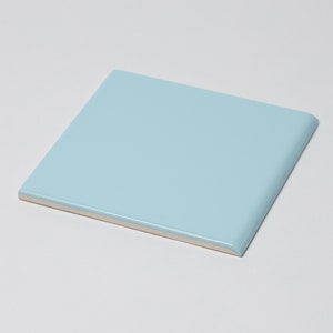 Baby Blue Ceramic Mud Cap, Bullnose, Quarter Round, Quarter Round ...